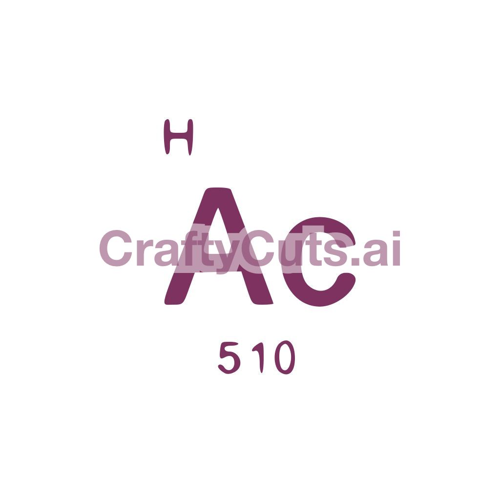 Chemical Element Symbol | CraftyCuts.ai