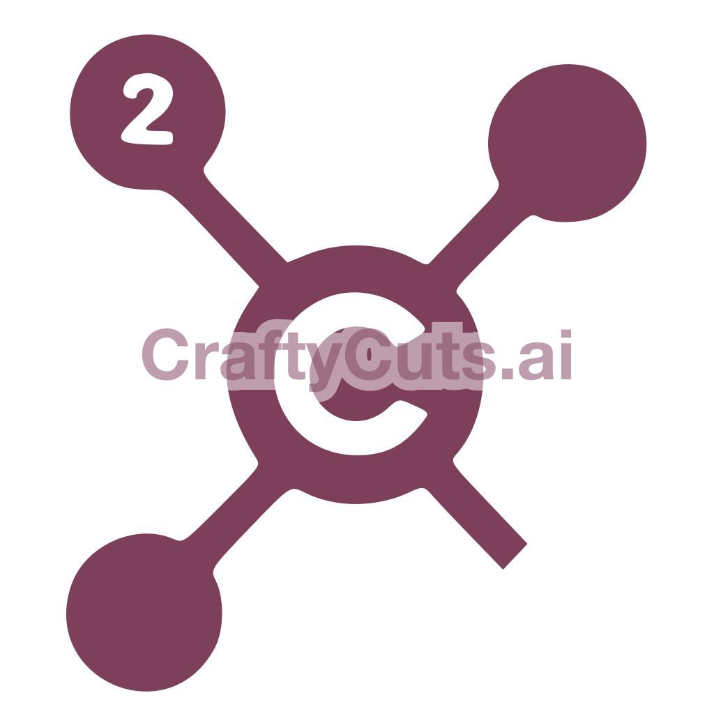 A Chemical Compound Symbol | CraftyCuts.ai