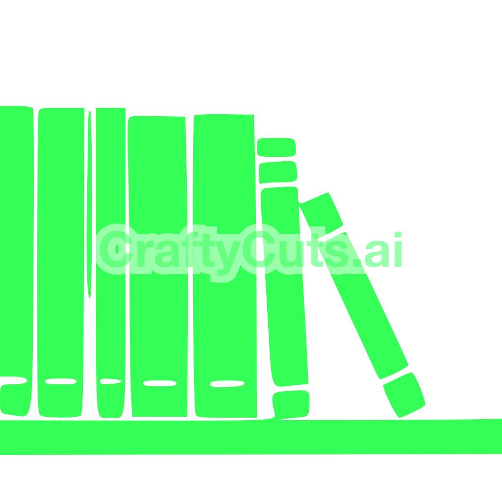 Correctly Arranged Books on a Shelf | CraftyCuts.ai