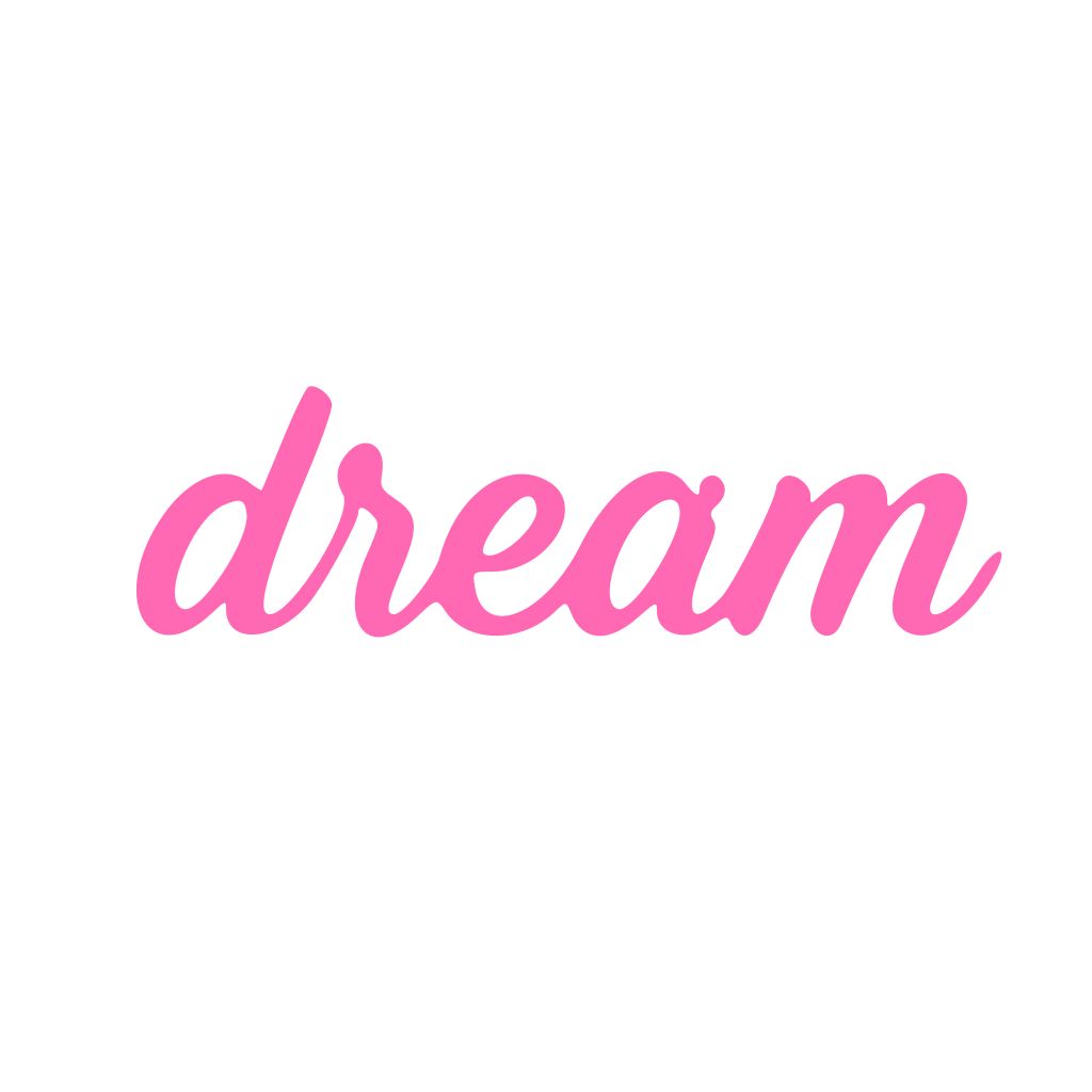 Word 'dream' in Cursive Font | CraftyCuts.ai