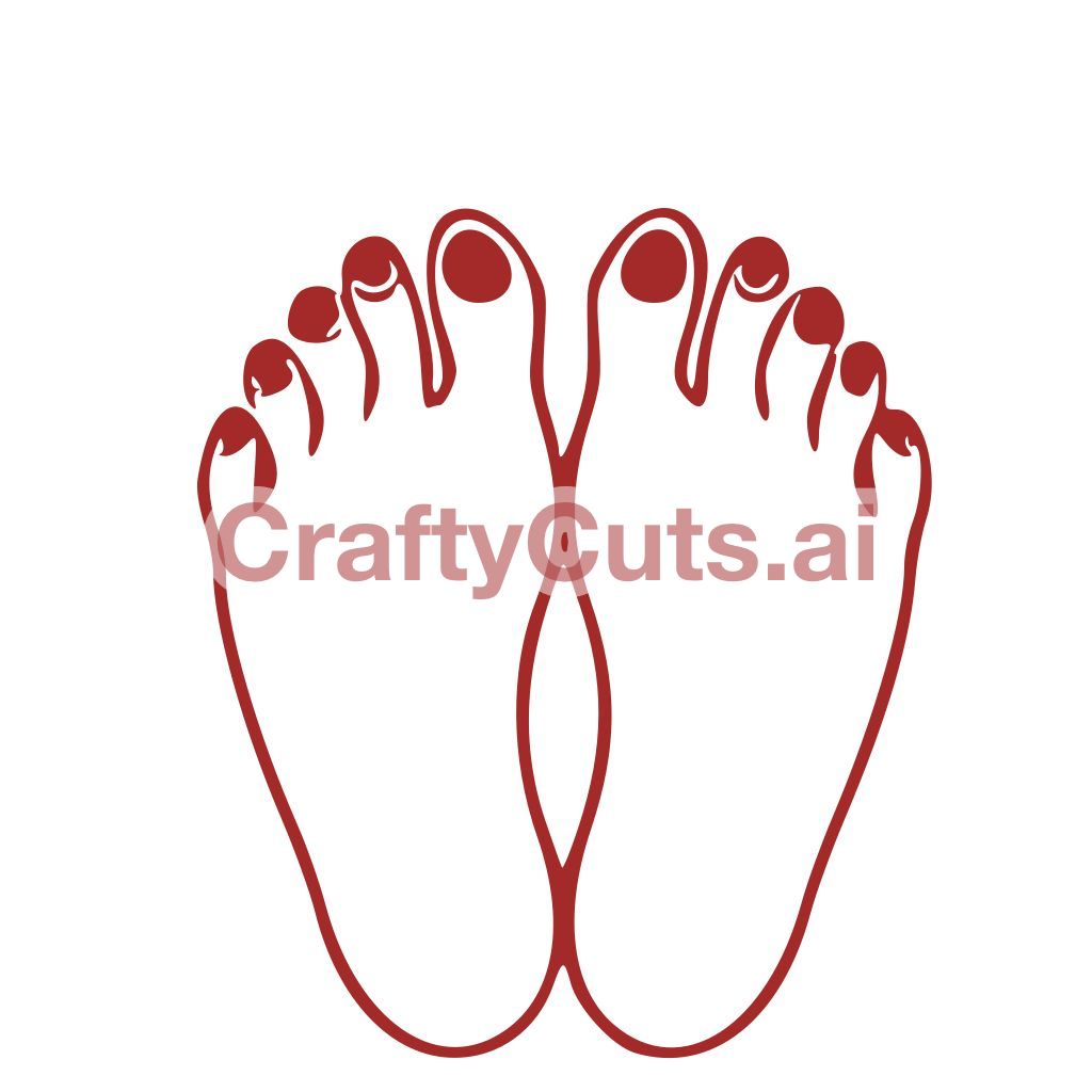 Crossed Toes | CraftyCuts.ai