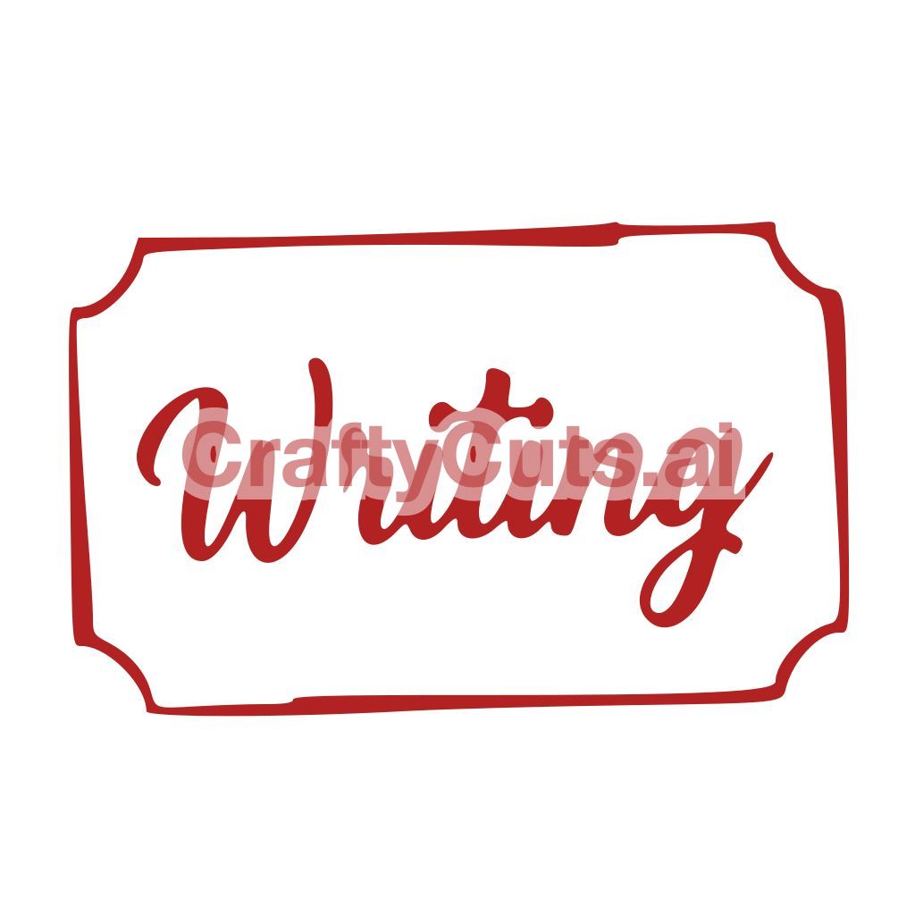 Slanted Writing Text on a Label | CraftyCuts.ai