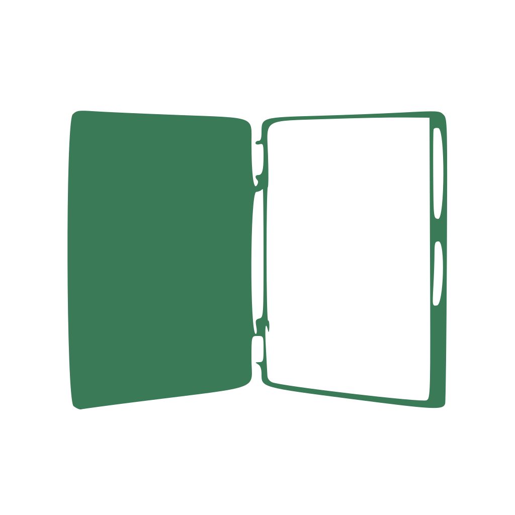 A Single Open Trapper Keeper Folder with Dividers | CraftyCuts.ai