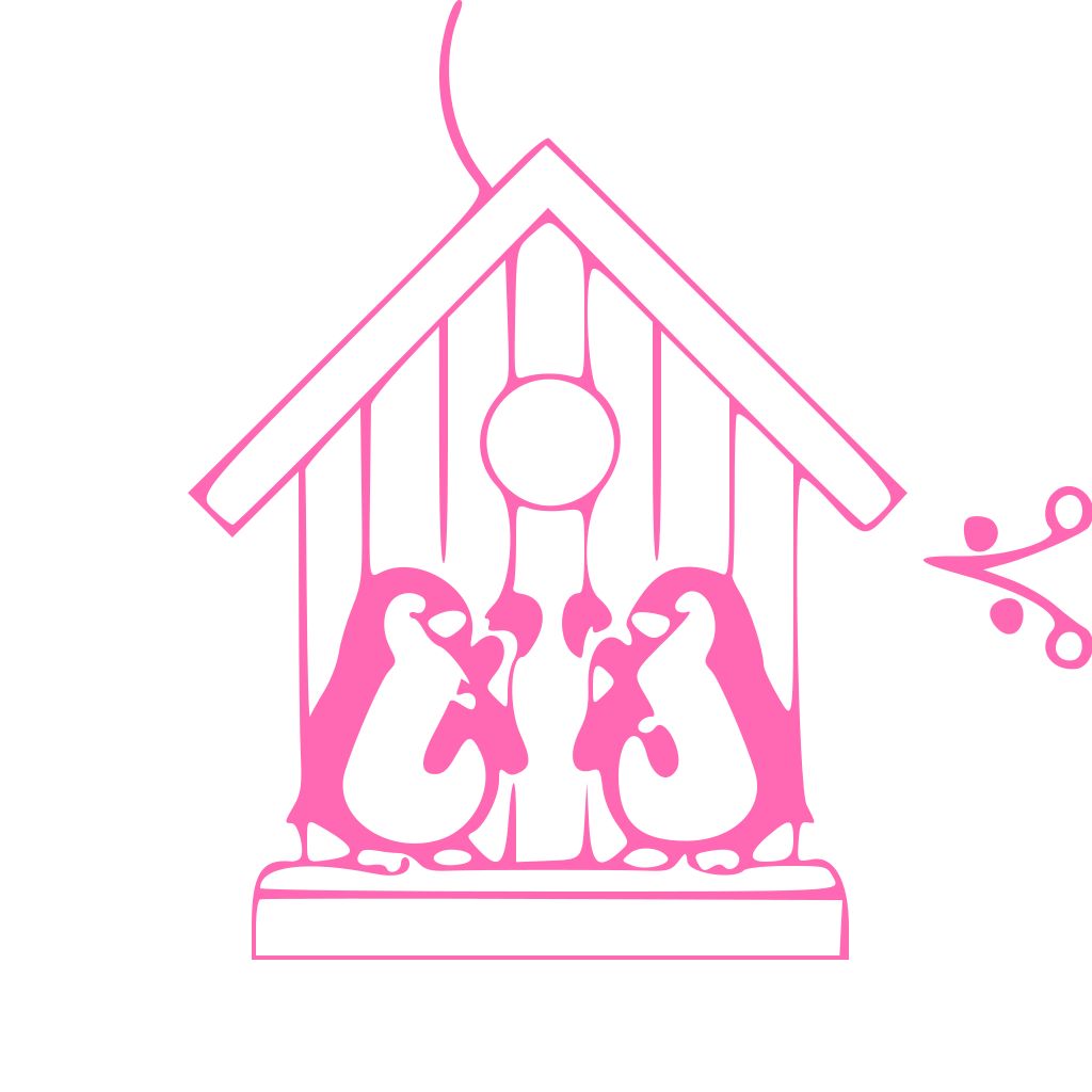 Whimsical Birdhouse Featuring Penguins with Candy Canes | CraftyCuts.ai