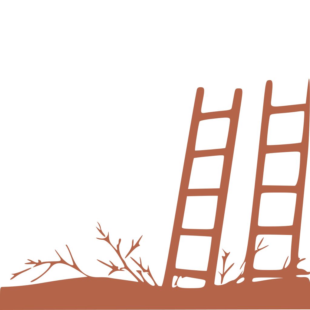 Holiday Border Featuring Rustic Ladders | CraftyCuts.ai