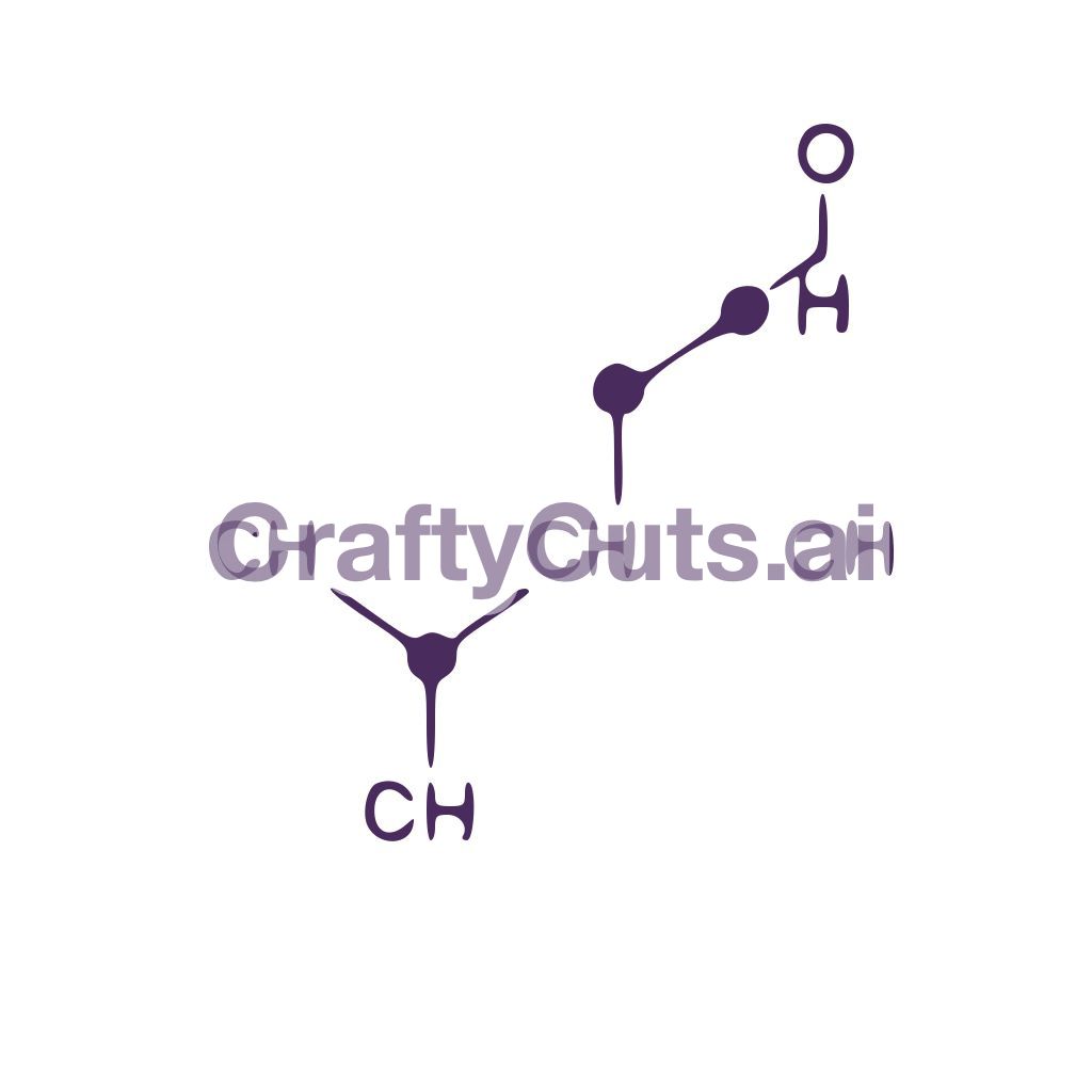 A Simple Chemical Structure Diagram | CraftyCuts.ai