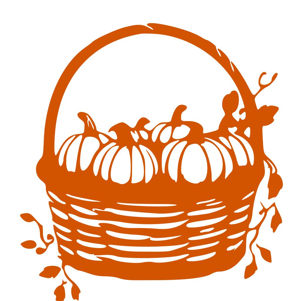 Cottagecore Basket Featuring Pumpkin Patches | CraftyCuts.ai