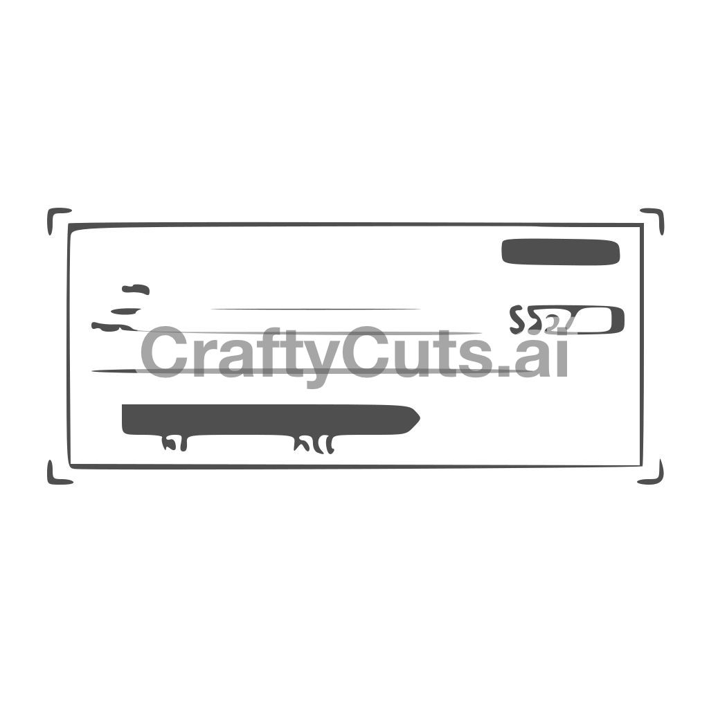 Image of a Cheque | CraftyCuts.ai