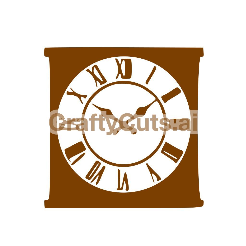 Antique Clock Design | CraftyCuts.ai