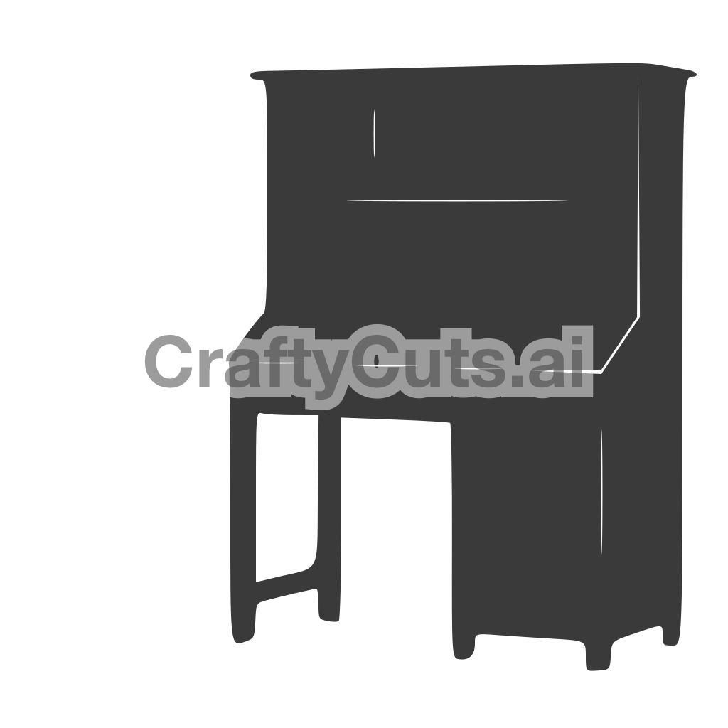 A Simple Wooden Bureau | CraftyCuts.ai