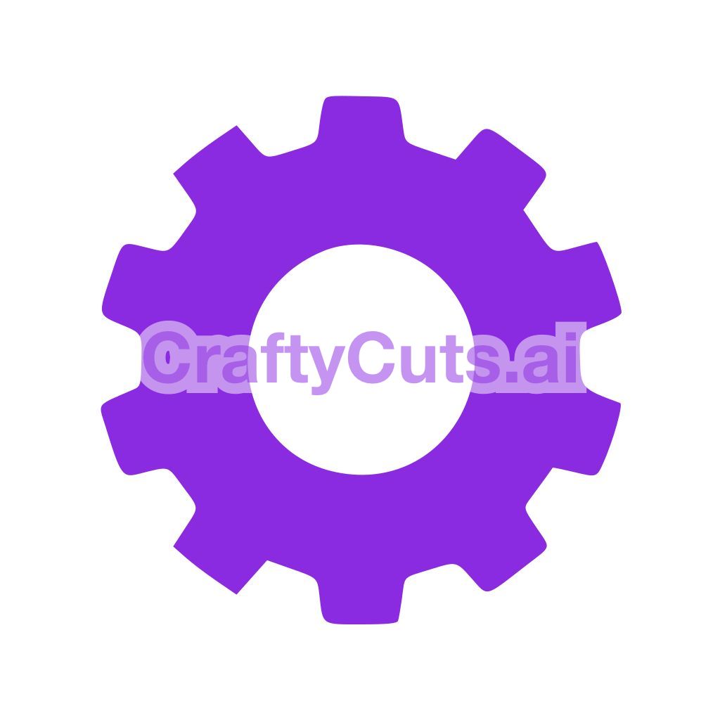 A Simple Gear Design | CraftyCuts.ai
