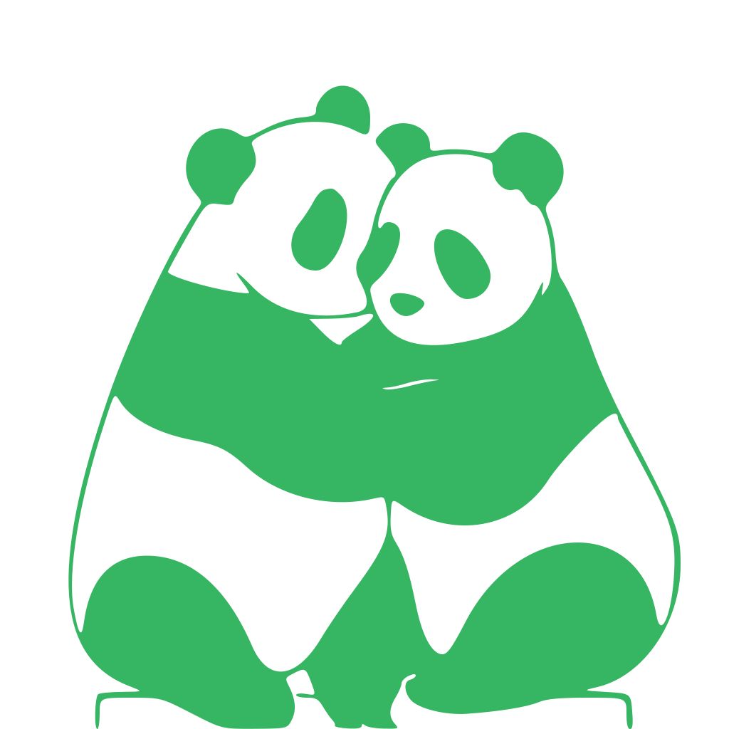 Panda Bears Hugging | CraftyCuts.ai