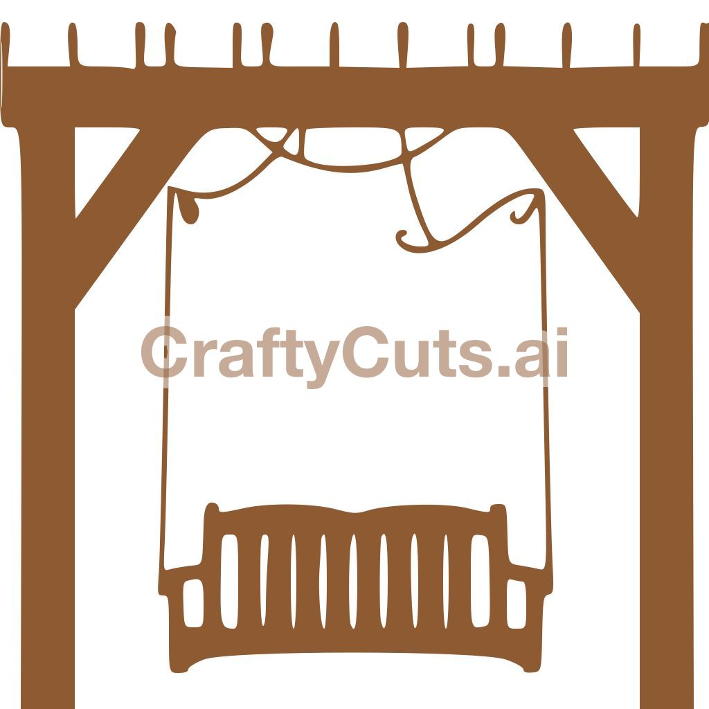 Cottagecore Frame Featuring Porch Swings | CraftyCuts.ai