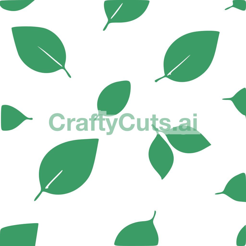 Leaf Pattern with Opposite Leaves | CraftyCuts.ai