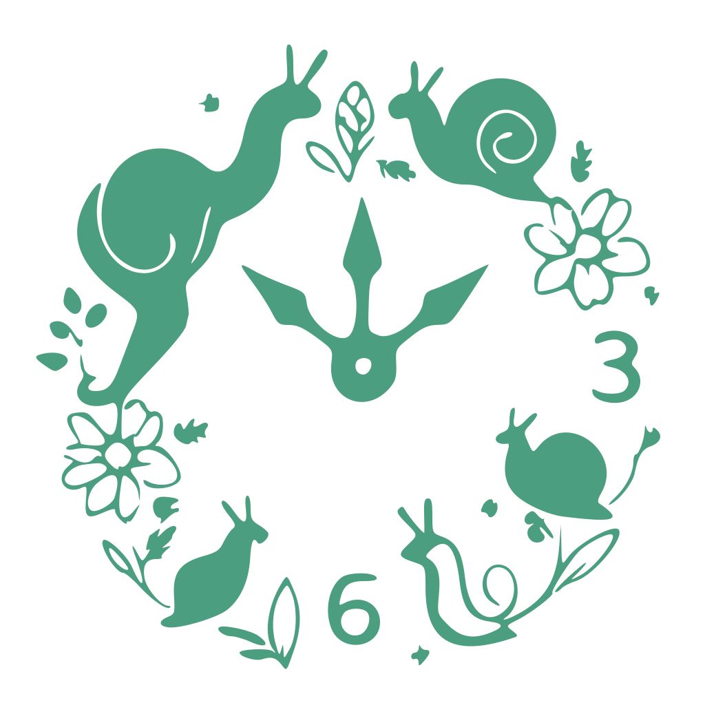 Floral Clock Face Featuring Snails with Flower Shells | CraftyCuts.ai