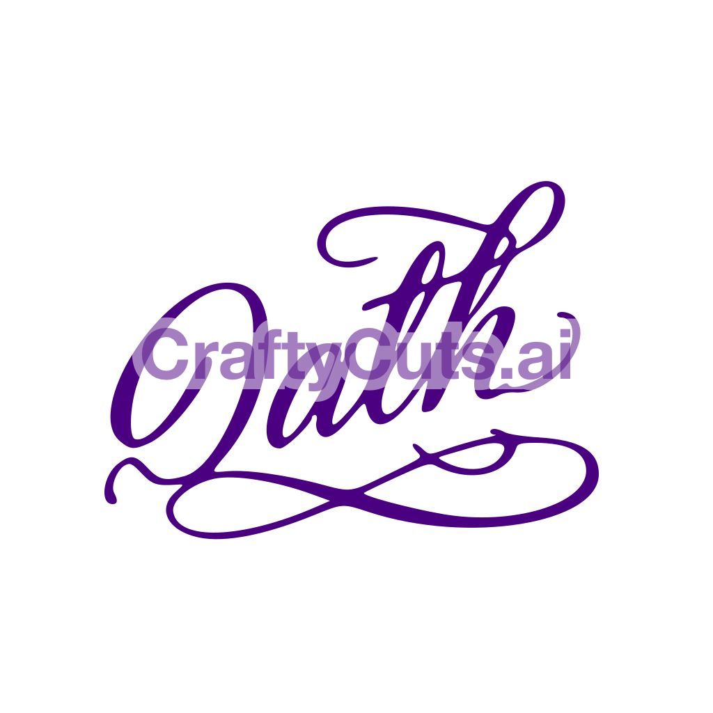 Elegant Calligraphy Design | CraftyCuts.ai