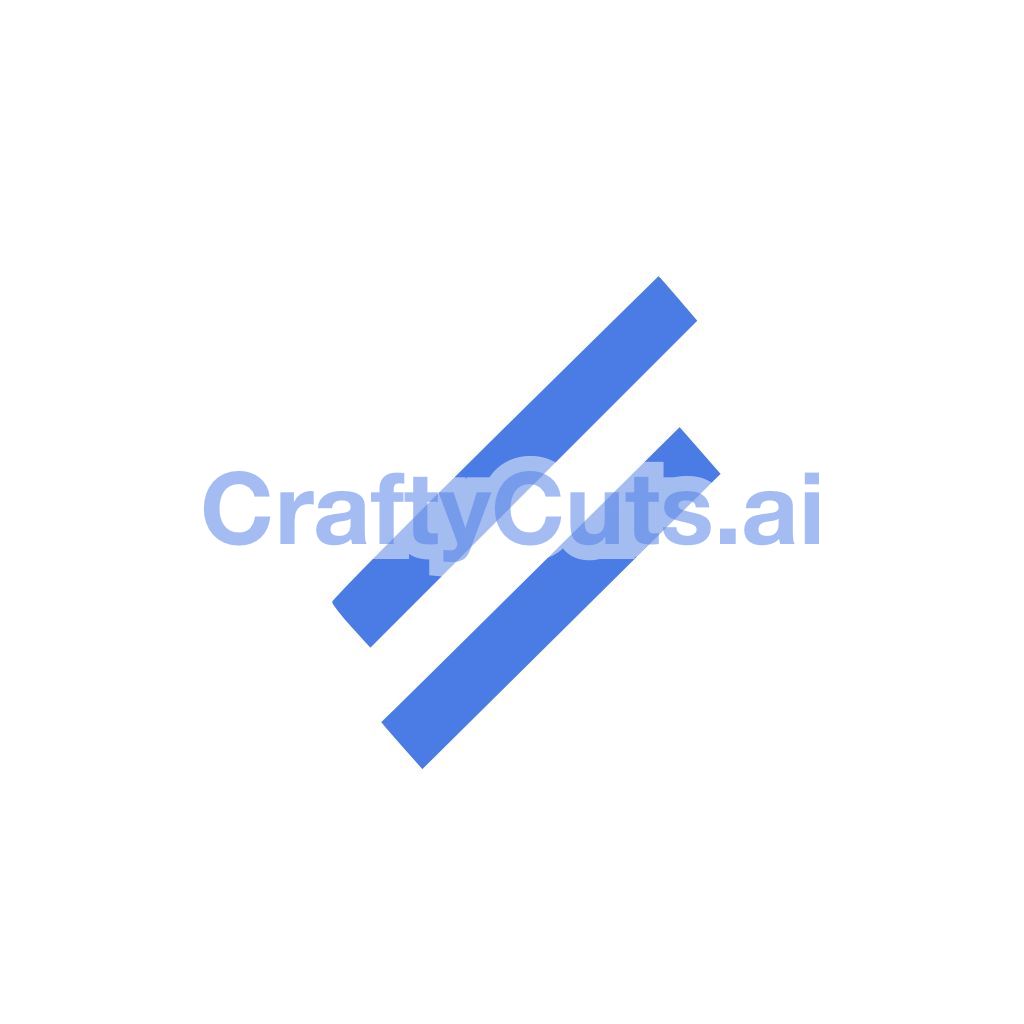 Math Symbol with Diagonal Lines | CraftyCuts.ai