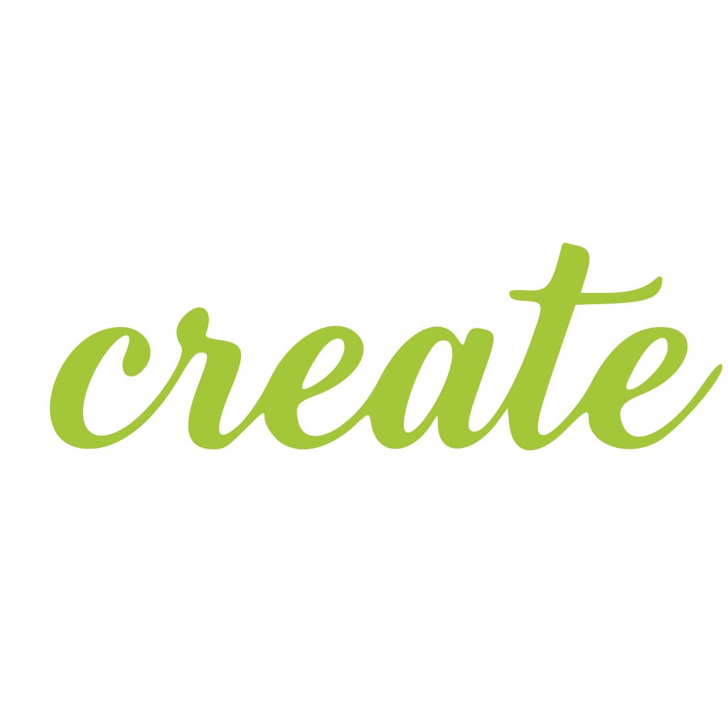 Word 'create' in Cursive Font | CraftyCuts.ai