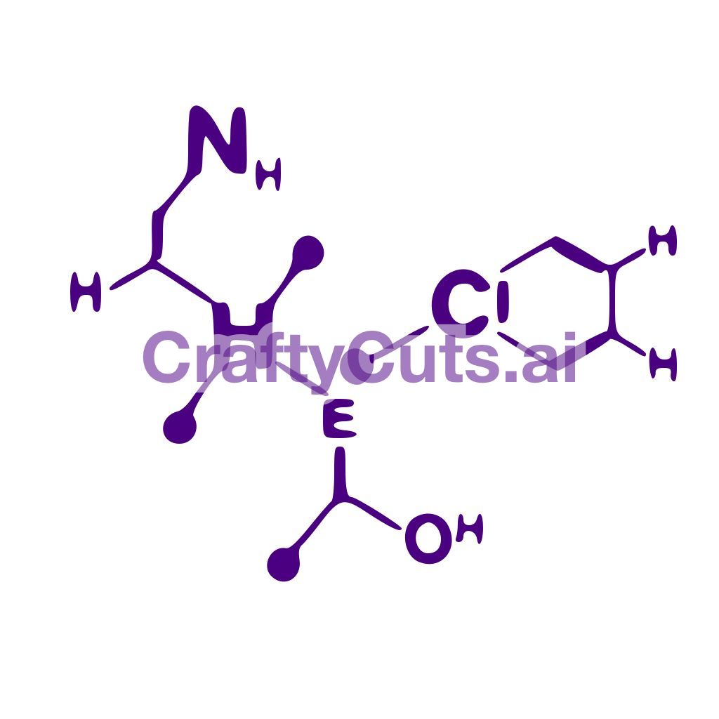 Chemical Structures with 3d Shapes | CraftyCuts.ai