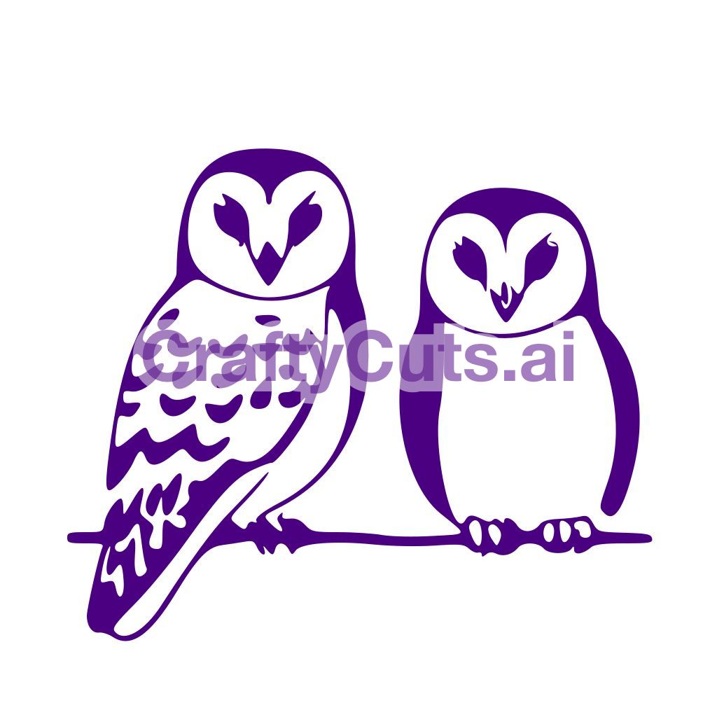 Animals Marker Featuring Barn Owls | CraftyCuts.ai