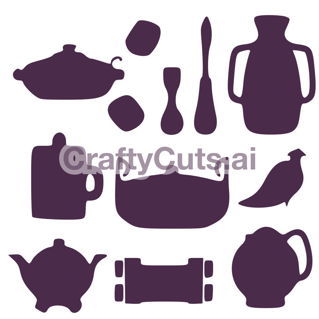 A Collection of Various Objects Grouped Together | CraftyCuts.ai
