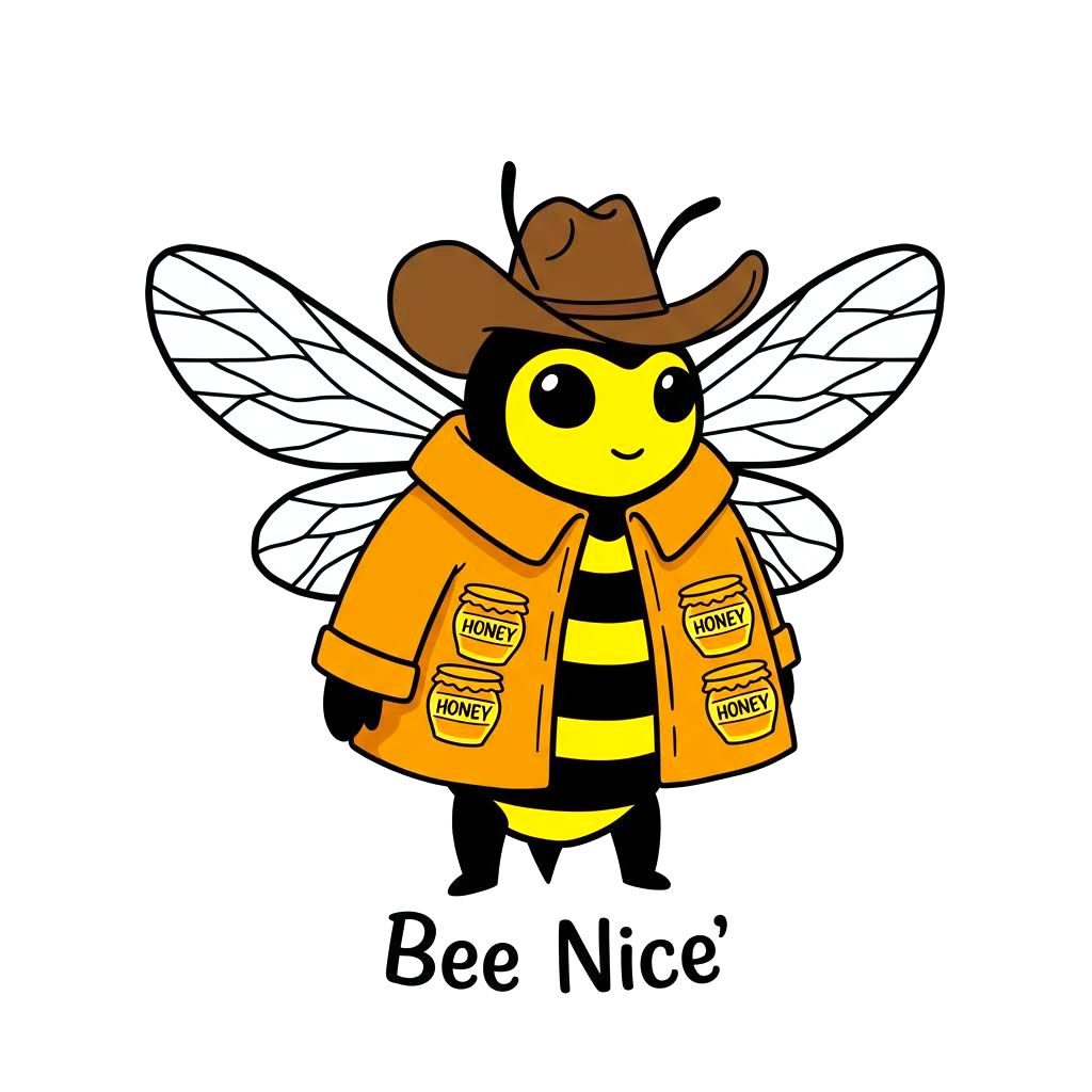 Cowboy Bee Design for Crafting Projects with Honey Jars | CraftyCuts.ai