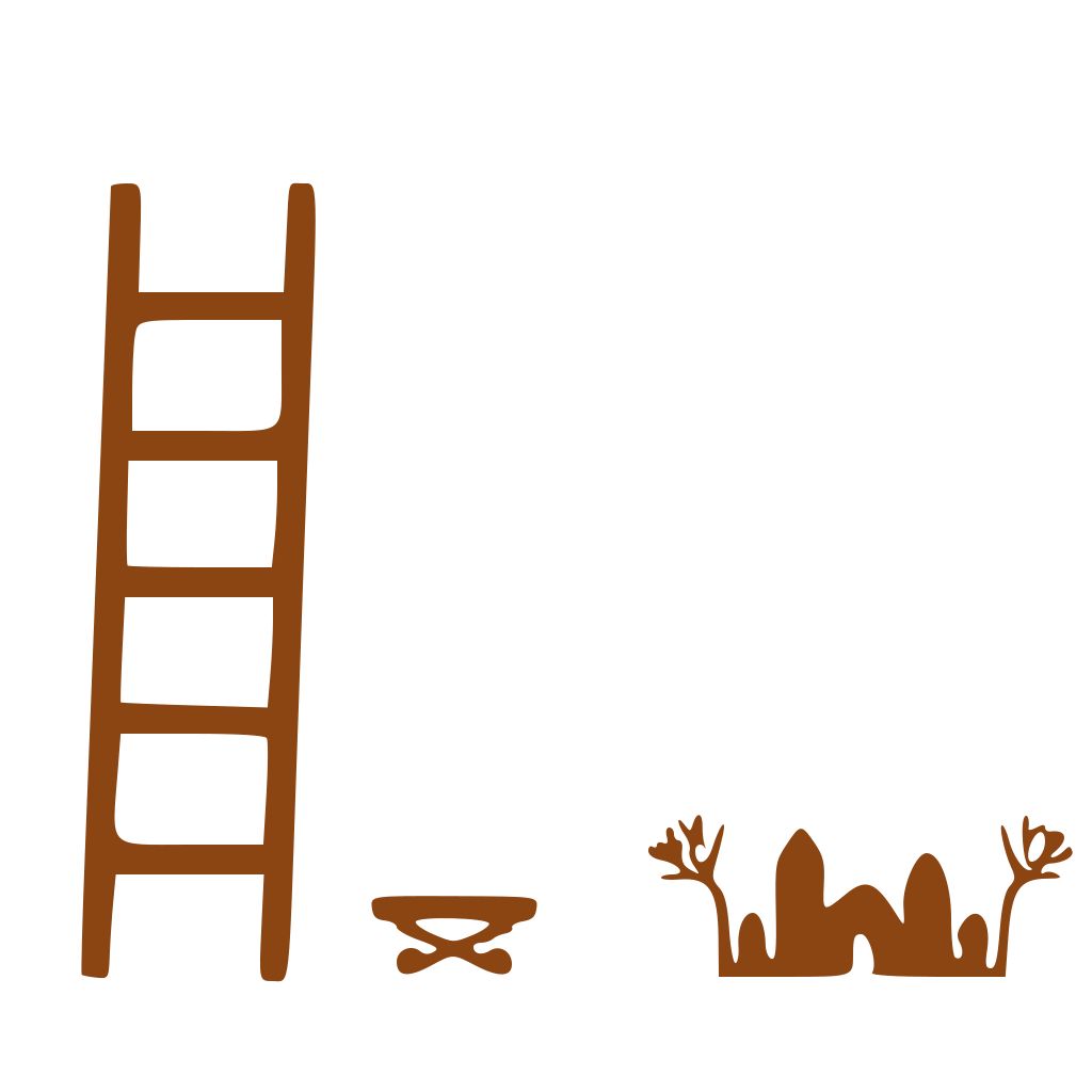 Holiday Border Featuring Rustic Ladders | CraftyCuts.ai