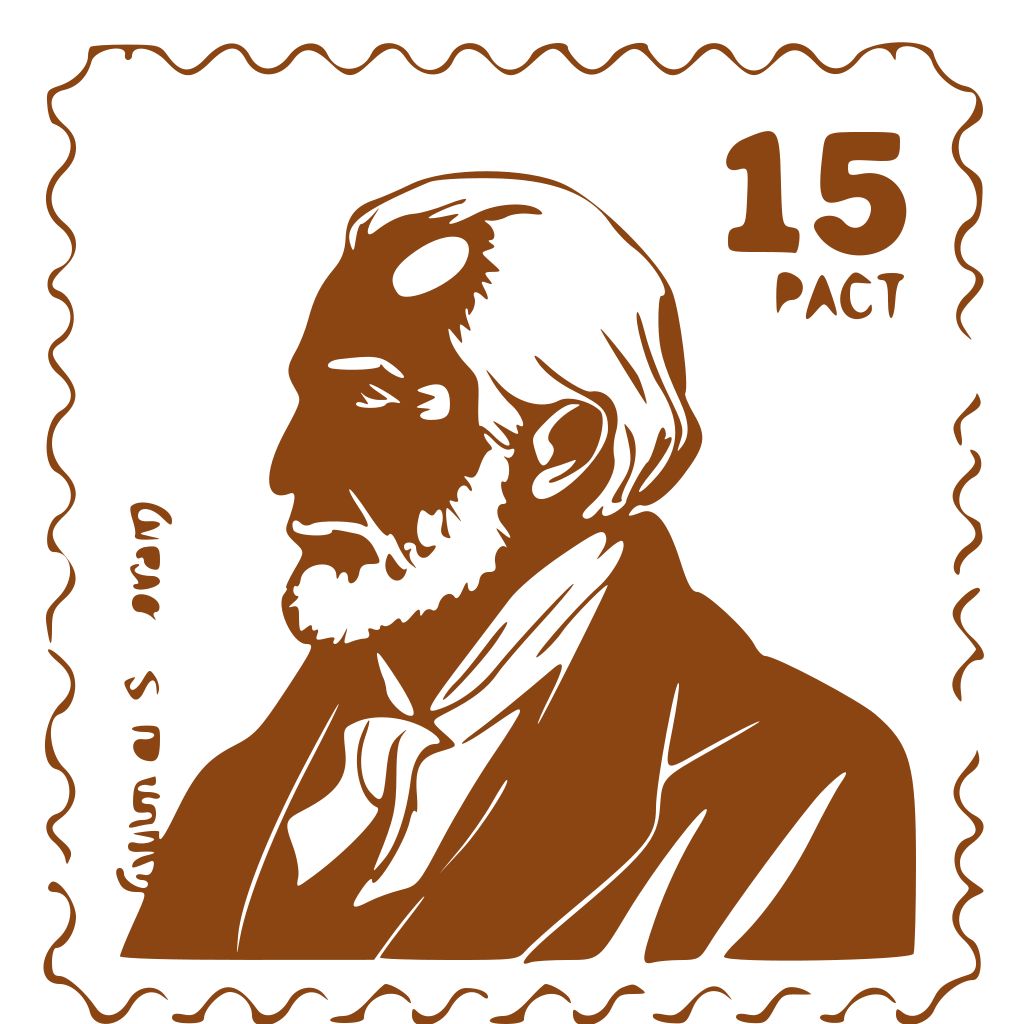 Vintage Postage Stamp Design Featuring a Historical Figure | CraftyCuts.ai