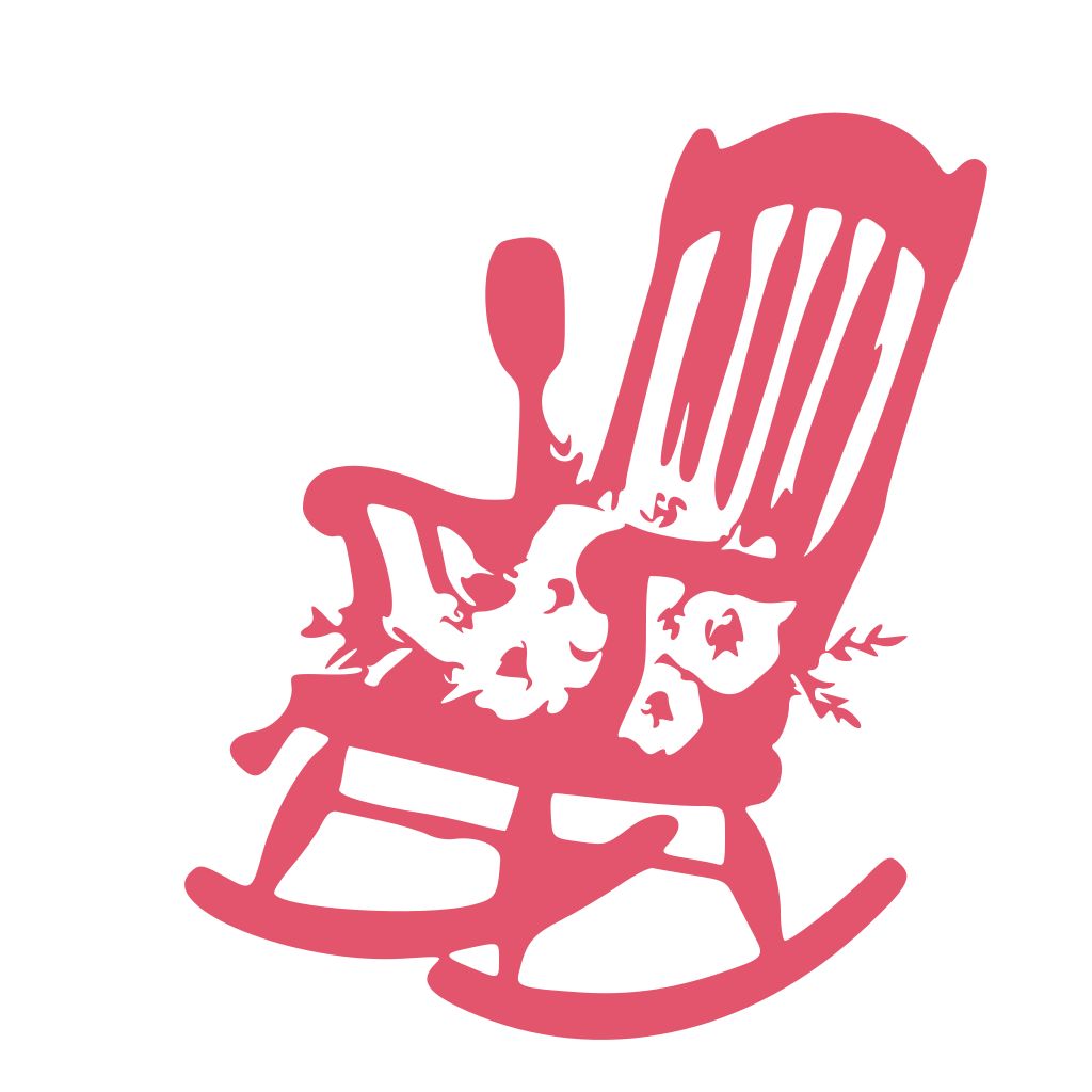 Floral Rocking Chair with Baking Tools Design | CraftyCuts.ai
