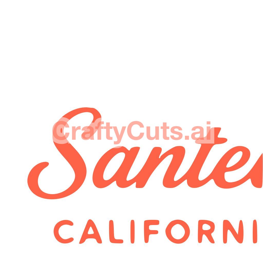 Santee, California Town Sign | CraftyCuts.ai