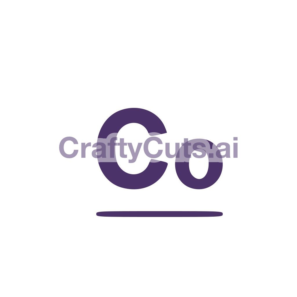 A Chemical Compound Symbol | CraftyCuts.ai