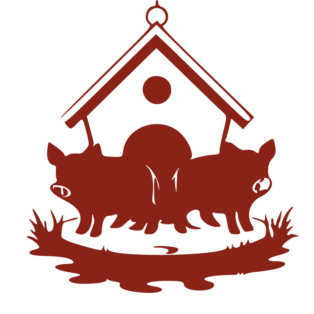 Vintage Birdhouse with Three Pigs Playing in the Mud | CraftyCuts.ai