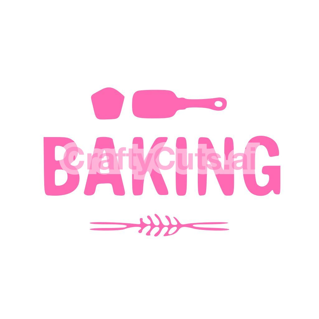 Baking Sign Featuring Gingham Patterns | CraftyCuts.ai