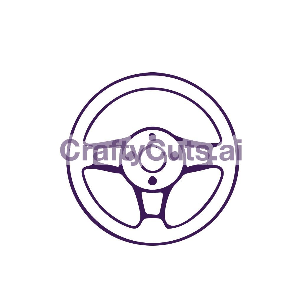 A Simple Steering Wheel | CraftyCuts.ai