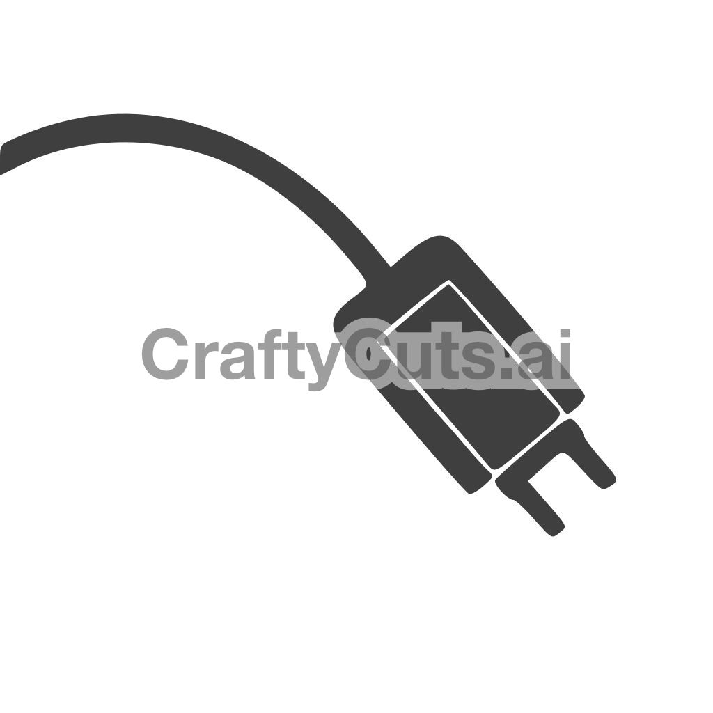 Power Cord Icon | CraftyCuts.ai