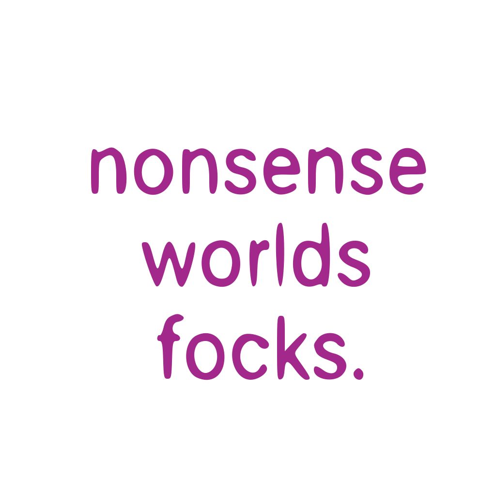 Nonsense Words in a Playful Font | CraftyCuts.ai