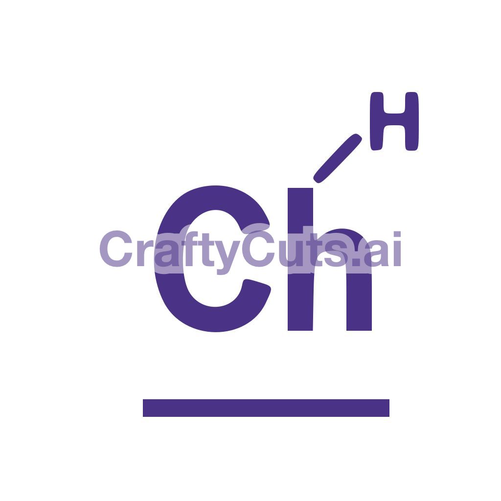 A Chemical Compound Symbol | CraftyCuts.ai