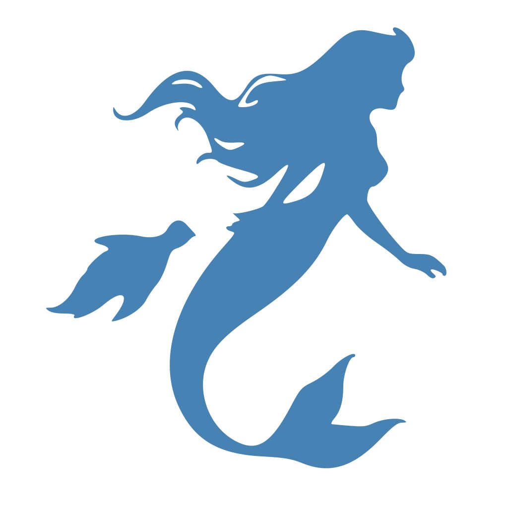 A Mermaid with Flowing Water Shapes | CraftyCuts.ai