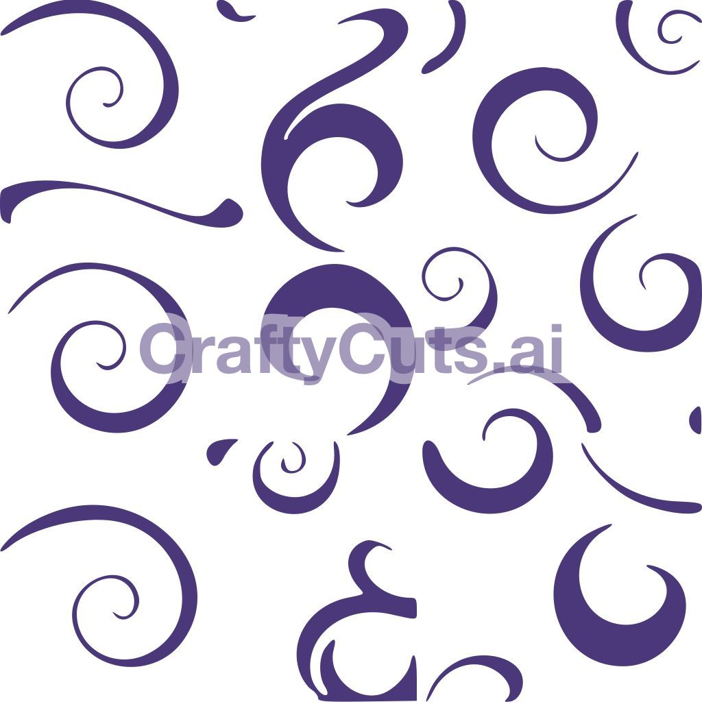 Patterns with Swirls and Curves | CraftyCuts.ai