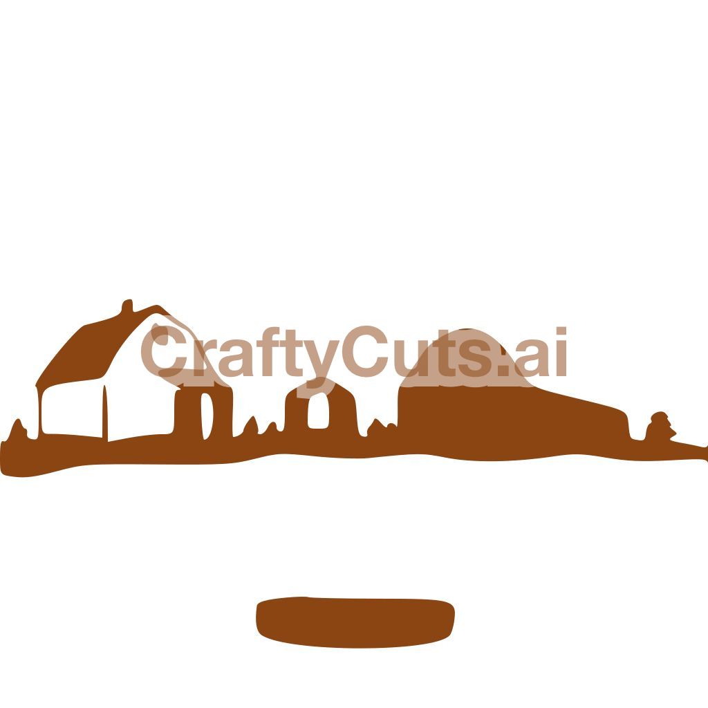 Outdoor Candle Holder with Old Barns | CraftyCuts.ai