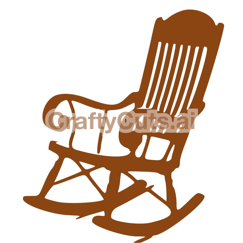 Quilting Rocking Chair with a Design of Old Barns | CraftyCuts.ai